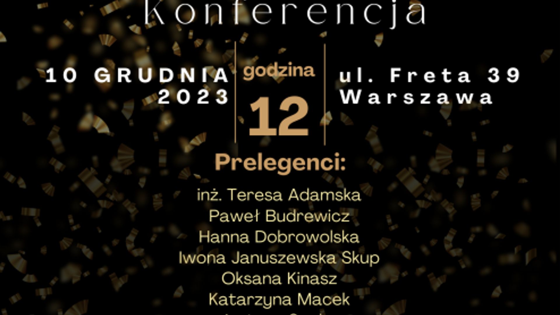 Wspólnie dla Polski Warszawa 10.12.23 Leszek Sykulski, Magdalena Adam ...